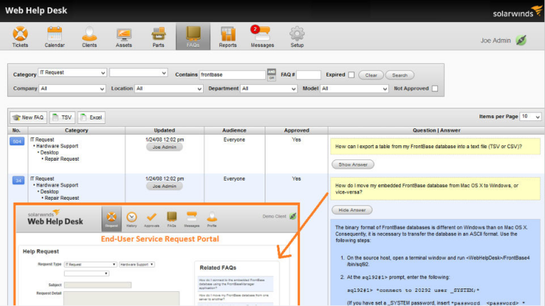 SolarWinds Hosted Web Help Desk - Loop1
